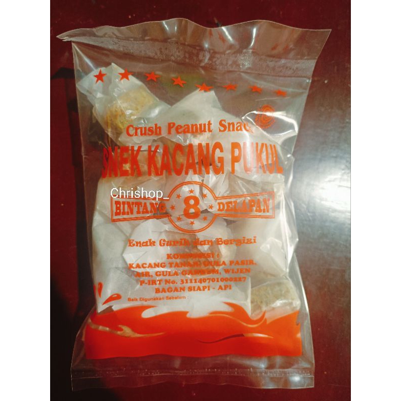 Jual Snack Kacang Pukul Bintang Delapan isi 12 pcs / Makanan oleh oleh ...