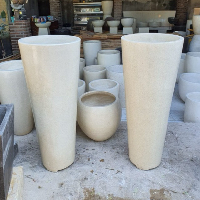 Jual pot vas t 120cm d 50cm tinggi dan besar bahan terrazzo | Shopee ...