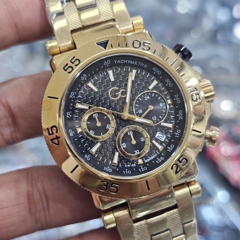 Jual Jam Tangan Pria Guess Collection Original GC Y70004G2MF Gold ...