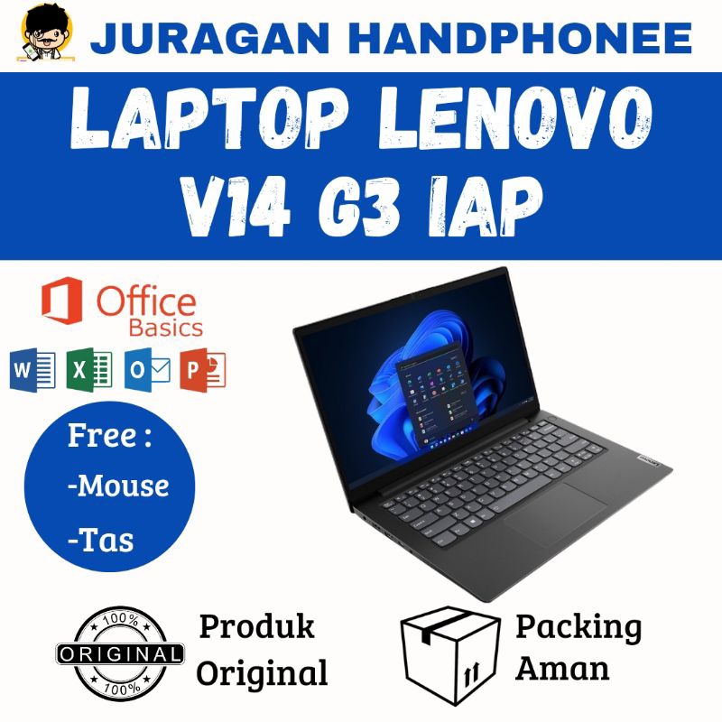 Jual LAPTOP LENOVO V14 G3 IAP INTEL CORE i3-1215U 4/512GB SSD | Shopee Indonesia