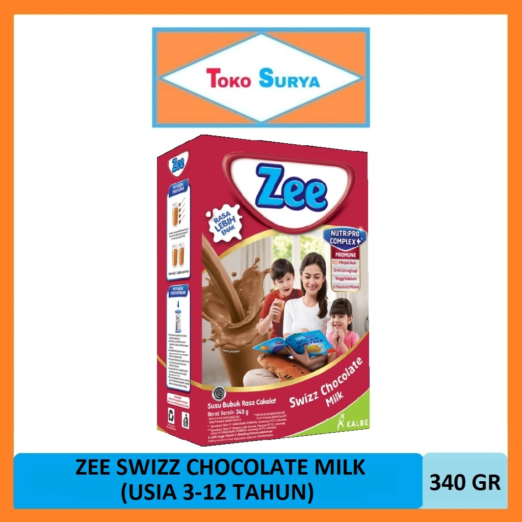 Jual ZEE Swiss Chocolate Susu Bubuk Rasa Cokelat 340 Gr | Shopee Indonesia