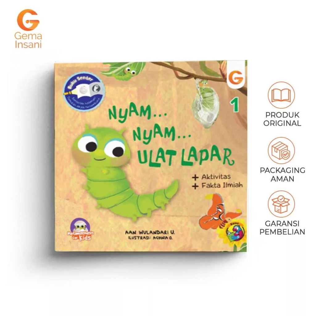Jual Buku Cerita Anak , Buku Senter - Seri Metamorphosis Nyam Nyam Ulat ...