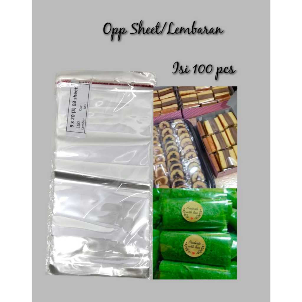 Jual 100 Plastik OPP One Sheet Selapis Selembar Risoles Dadar Gulung ...