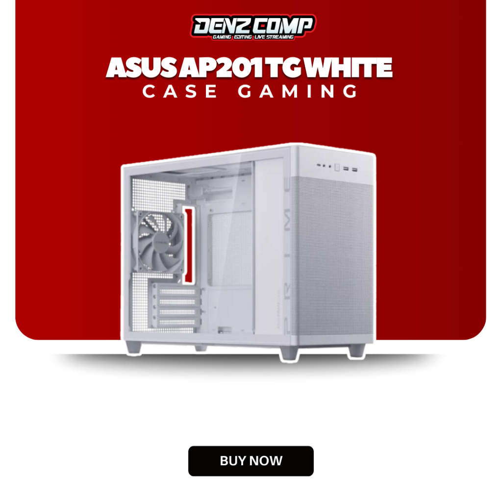 Jual ASUS PRIME AP201 TEMPERED GLASS MicroATX Case AP 201 TG - Putih ...