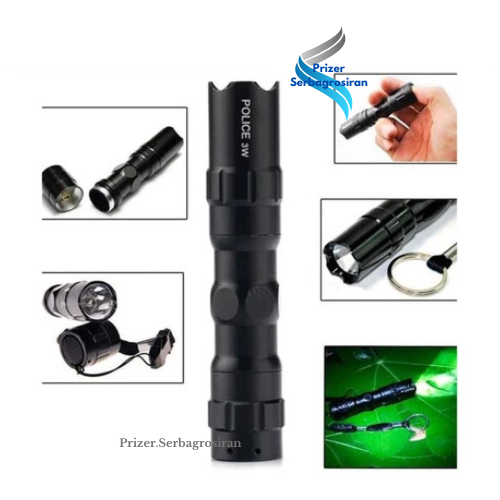 Jual Senter Mini Swat Police 3W / SENTER POLICE 3W/ Senter Lampu ...