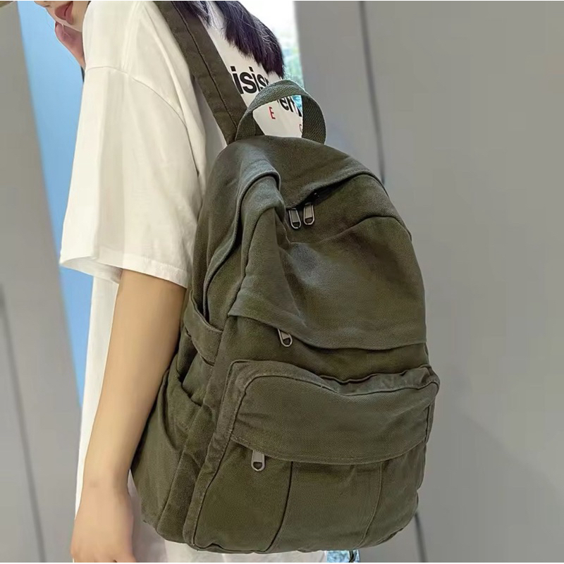 Jual tas ransel backpack canvas | Shopee Indonesia