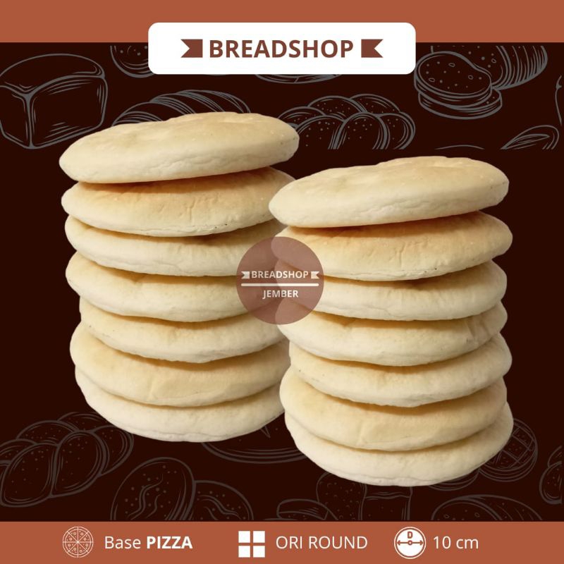 Jual BREADSHOP ROTI PIZZA MINI UKURAN 10CM ISI 10 | BASE PIZZA MINI ...