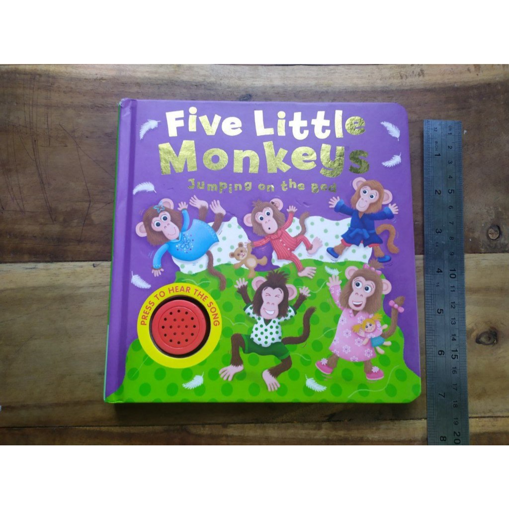 Jual [Preloved] Boardbook Five little monkey jumping on the bed Story ...