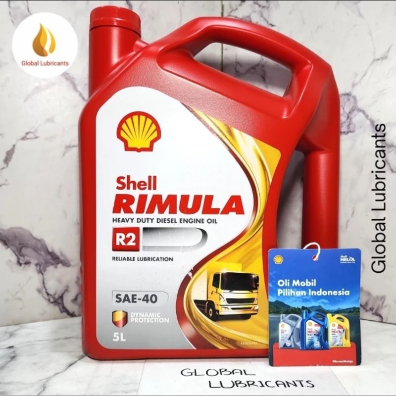 Jual Shell Rimula R2 SAE-40/ S40 5 Liter (Oli Mesin Diesel Heavy Duty ...