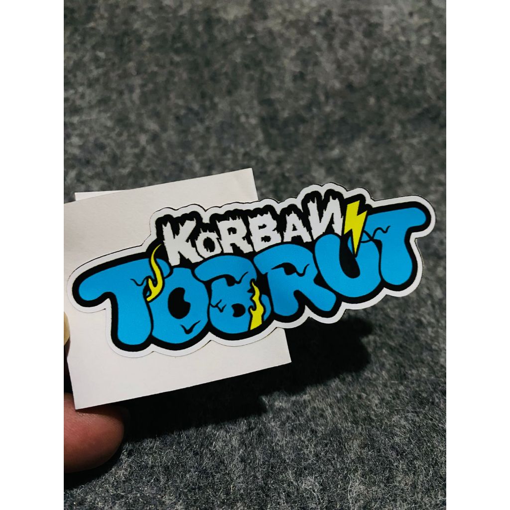 Jual Stiker Sticker Korban Tobrut 9cm x 4xm Bahan Vinyl Glossy dan ...