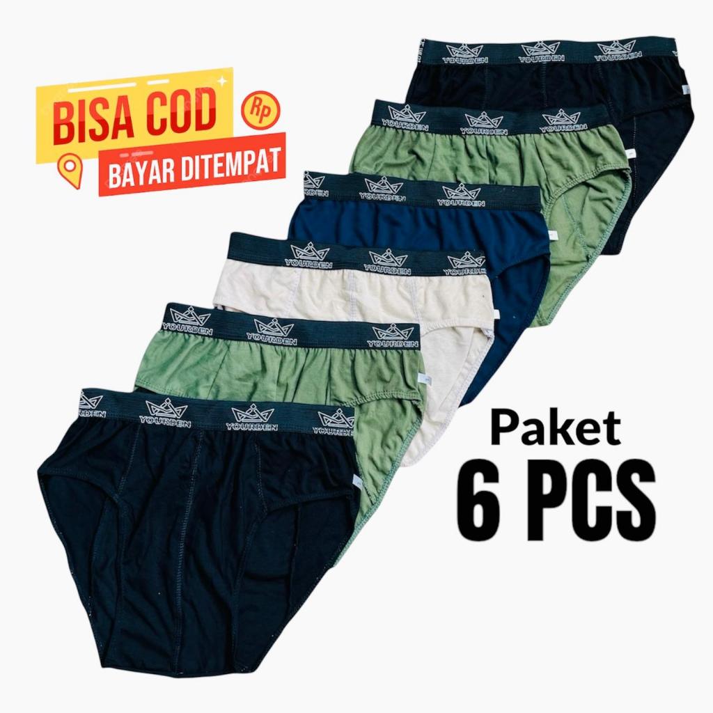 Jual paket 6 pcs celana dalam pria sempak laki-laki cd cowok cd boxer ...