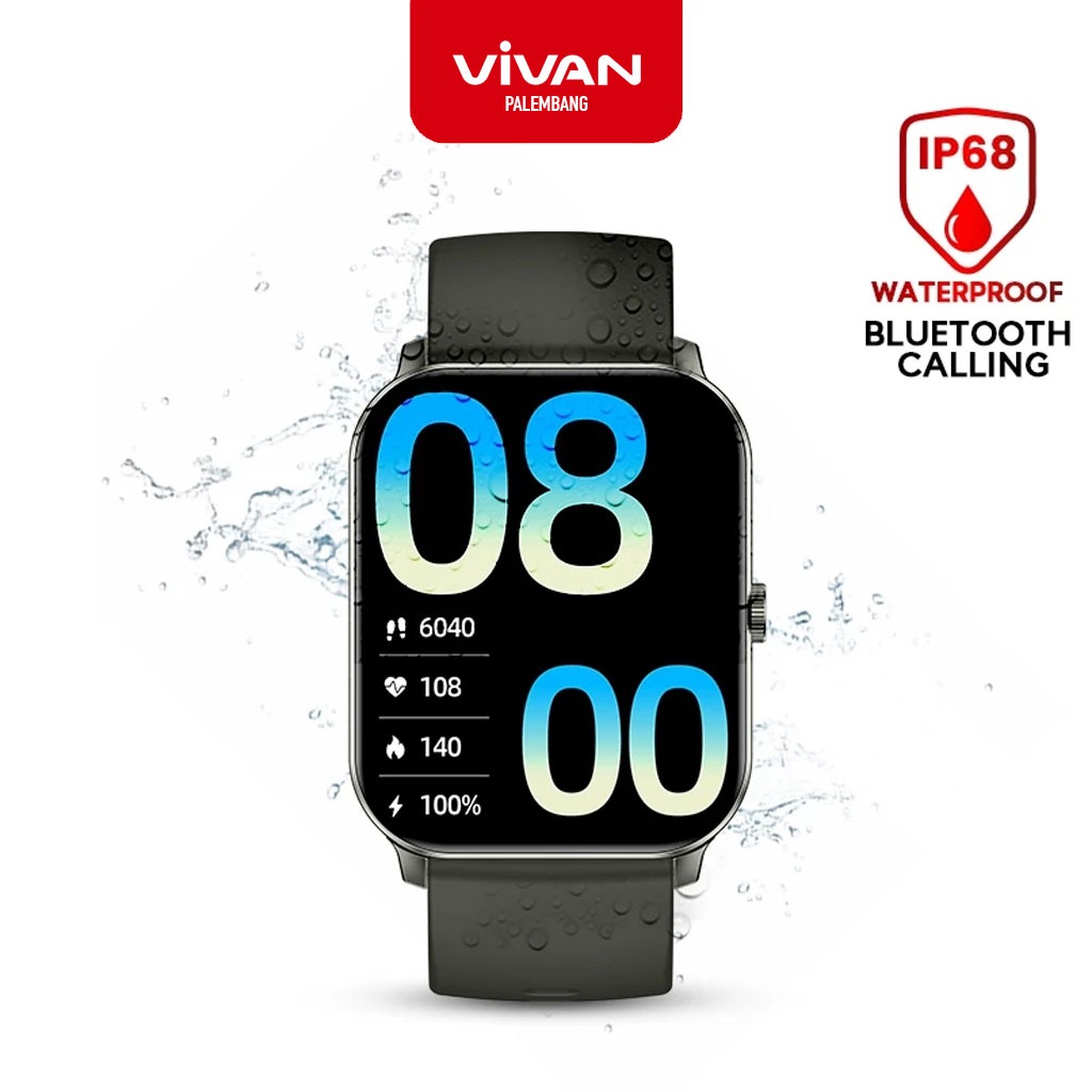 Jual VIVAN Smartwatch VWF18 | Waterproof IP68 | 100+ Sports Mode ...