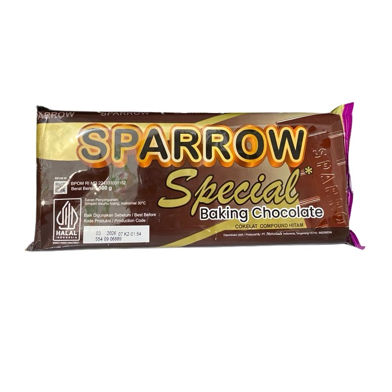 Jual Sparrow Dark Chocolate Compound 500gr – Coklat Block Baking ...