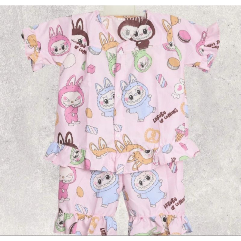 Jual Baju Tidur Anak Motif "LABUBU" Piyama Anak Usia (1–11Thn) | Shopee ...
