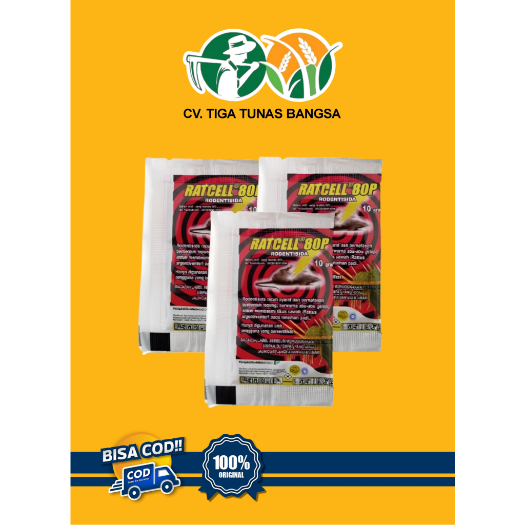 Jual Rodentisida Ratcell 10 Gram Racun Tikus Bubuk Pembasmi Tikus ...