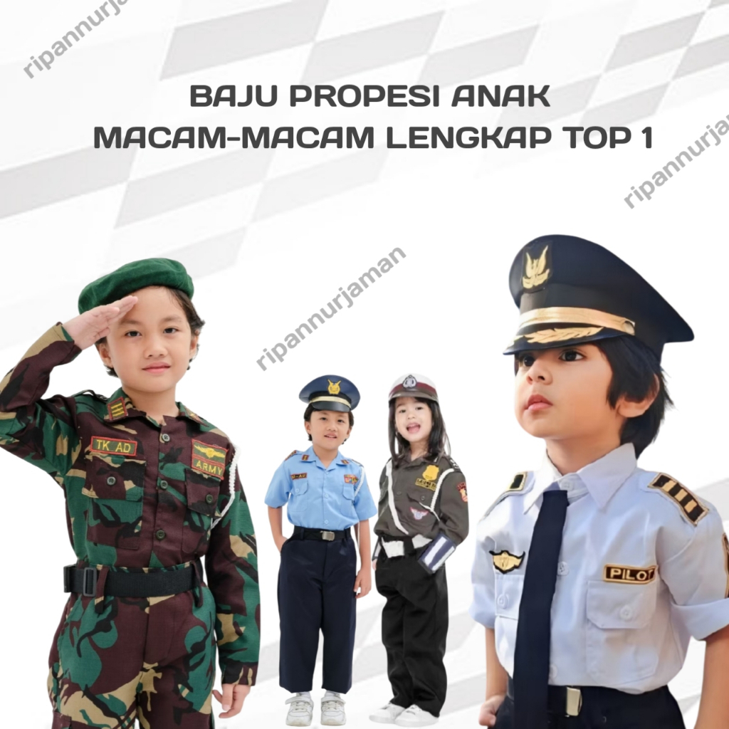 Jual BAJU POLISI ANAK LAKI-LAKI DAN PEREMPUAN KOSTUM PROPESI ANAK TNI ...