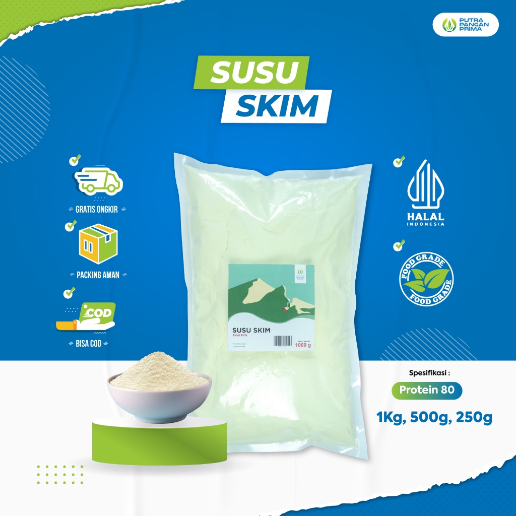 Jual Bubuk Susu Skim Milk Powder 250gr 500gr 1kg | Shopee Indonesia
