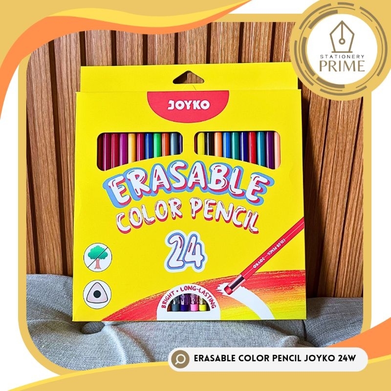 Jual Pensil Warna Joyko Erasable Color Pencil 24 Warna CP-0130-24 ...
