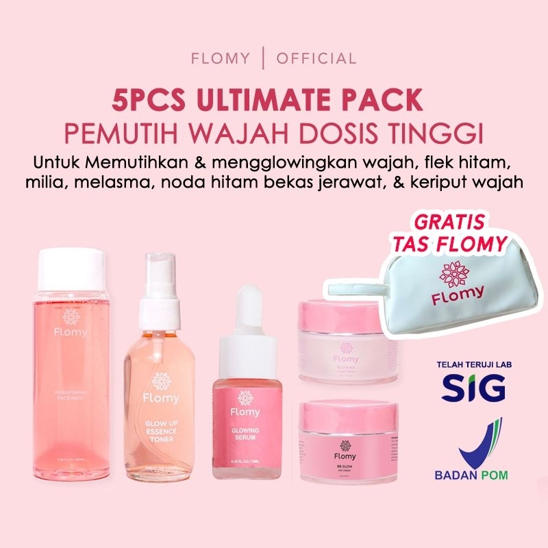 Jual Flomy Skincare Ultimate Pack | Paket Whitening | Paket Flek ...