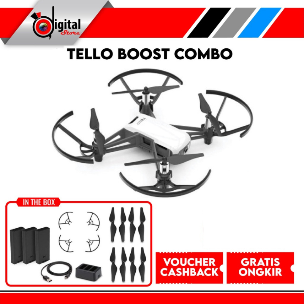 Jual Tello Boost Combo / Drone Tello Boost Combo Garansi Resmi | Shopee ...