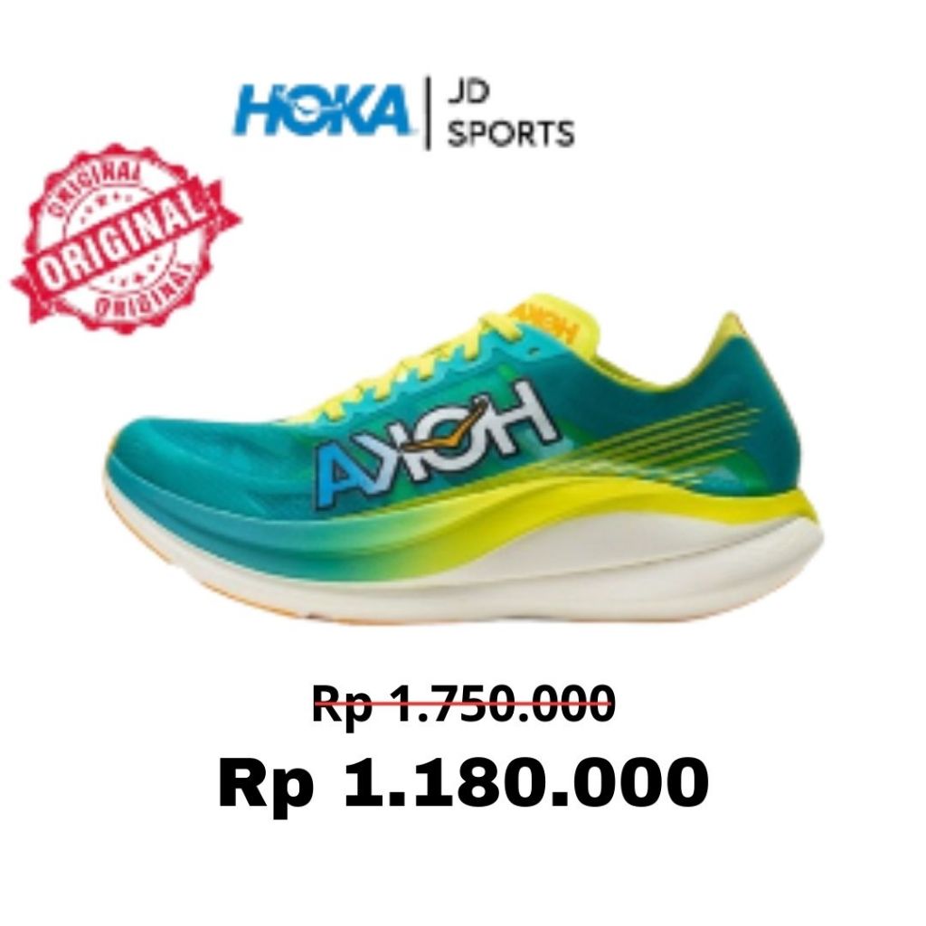 Jual Sepatu Olahraga Lari Pria Hoka Rocket X 2 Unisex Running Shoes - Ceramic/Evening Primrose ...