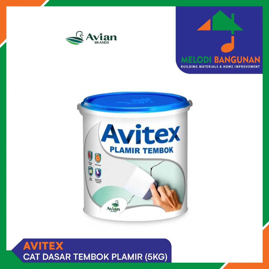 Jual Avitex - Cat Dempul + Plamir Tembok + Wall Filler Galon 5 Kg ...