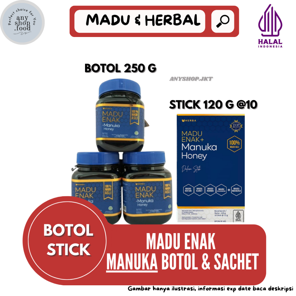 Jual MADU ENAK MANUKA PREMIUM KEMASAN BOTOL DAN STICK | Shopee Indonesia