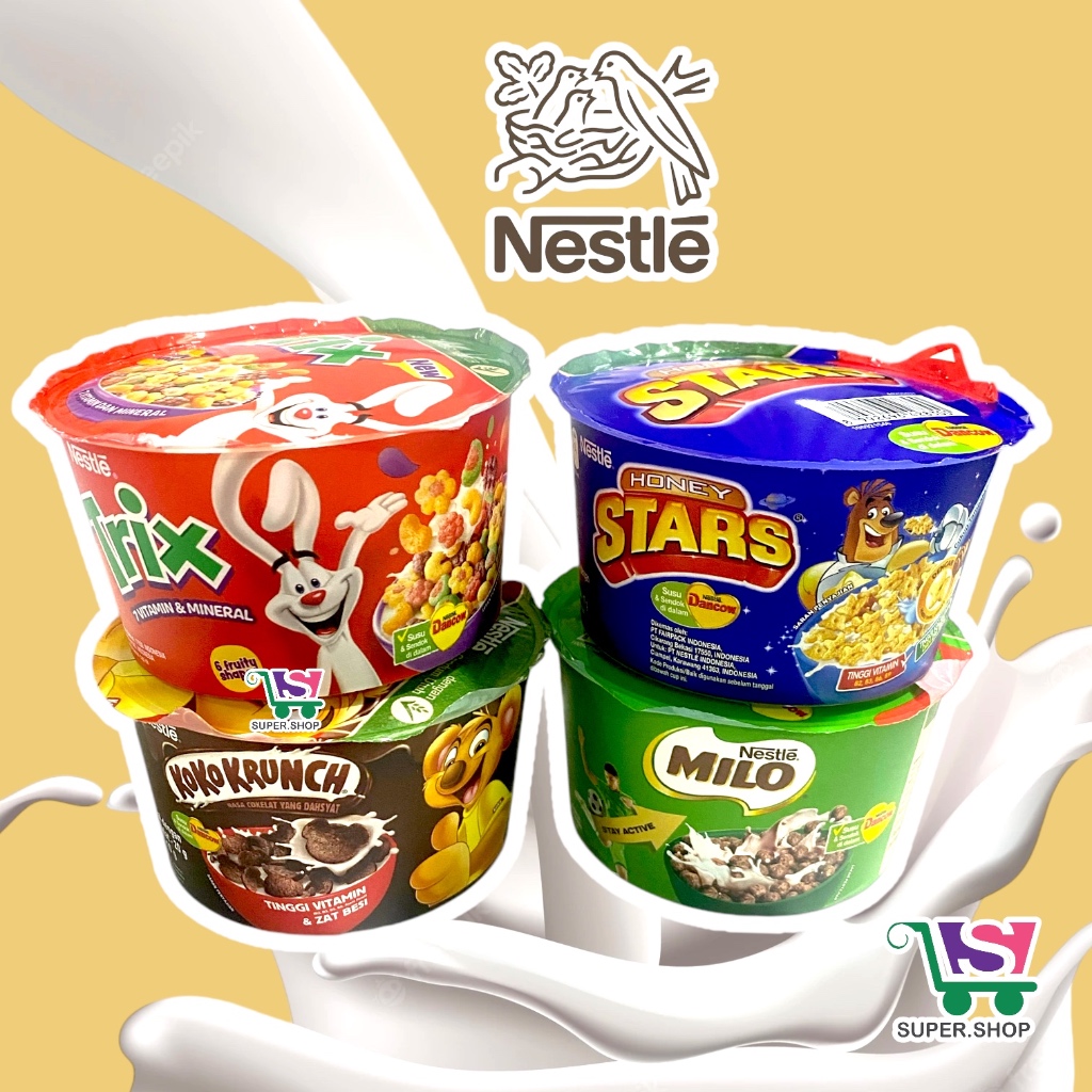 Jual Nestle Milo / Koko Krunch / Honey Star / Trix Sereal Cup Combo ...