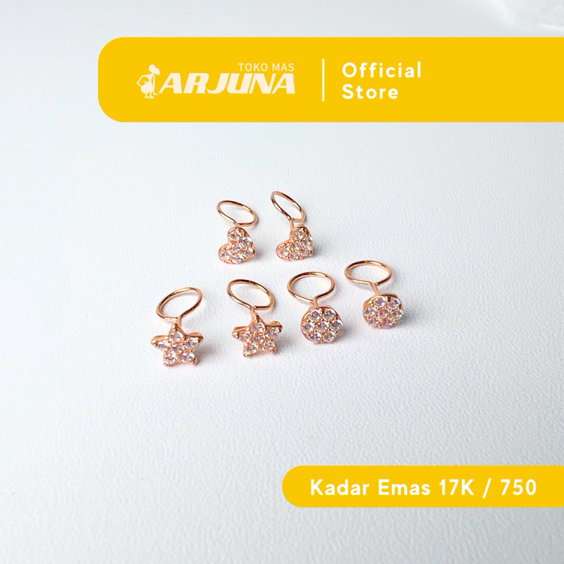 Jual ARJUNA - Anting Toge Emas Tua Model 17K 750 AT05 | Shopee Indonesia