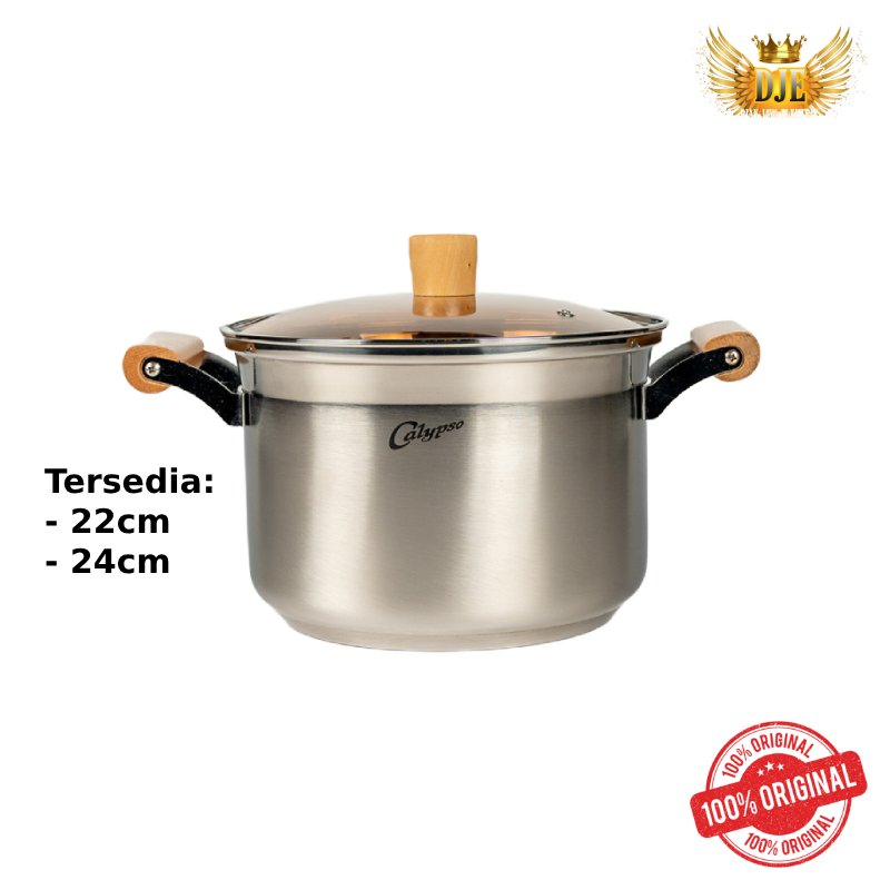 Jual Callypso Panci Sup Stainless 24cm / high soup pot Double Bottom ...