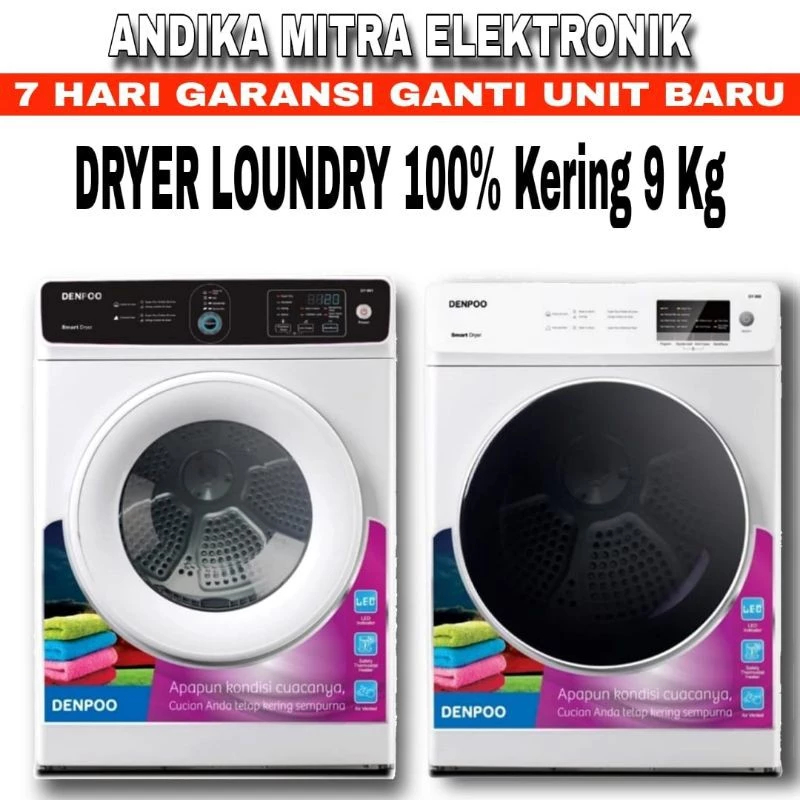 Jual Mesin Pengering Pakaian Dryer 9 Kg 100% Kering Denpoo DY 961 & DY ...