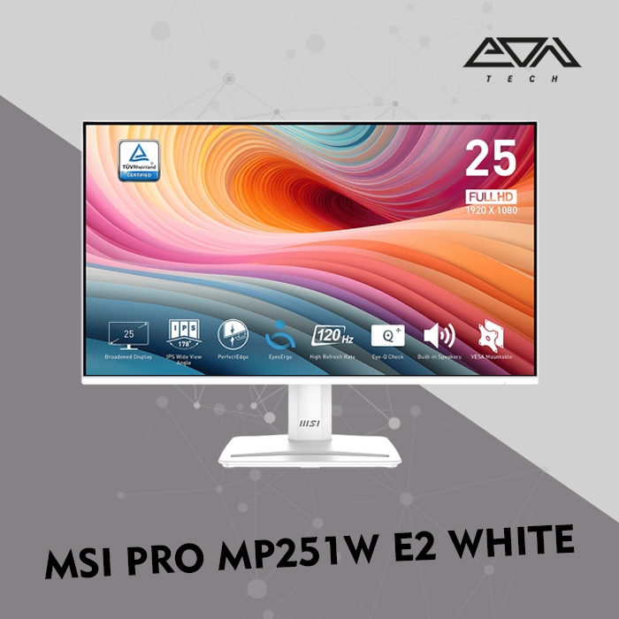 Jual MSI PRO MP251W E2 WHITE Monitor (25"/FHD/IPS/120Hz/HDMI/DP/VGA ...