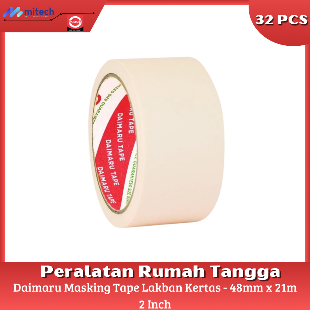 Jual Daimaru Masking Tape Lakban Kertas 2 Inch 48mm x 21m - 32 Pcs ...