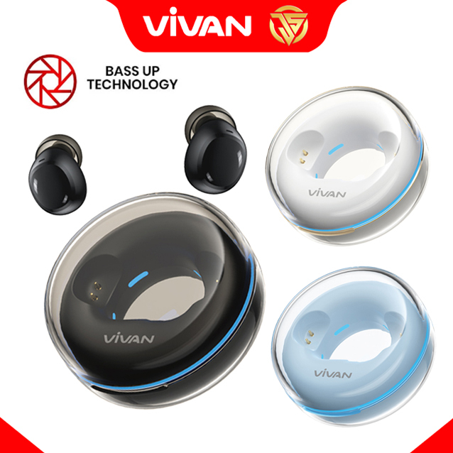 Jual Vivan Earbuds Bluetooth 5.4 TWS Earphone Space Mini Bass Up Low ...