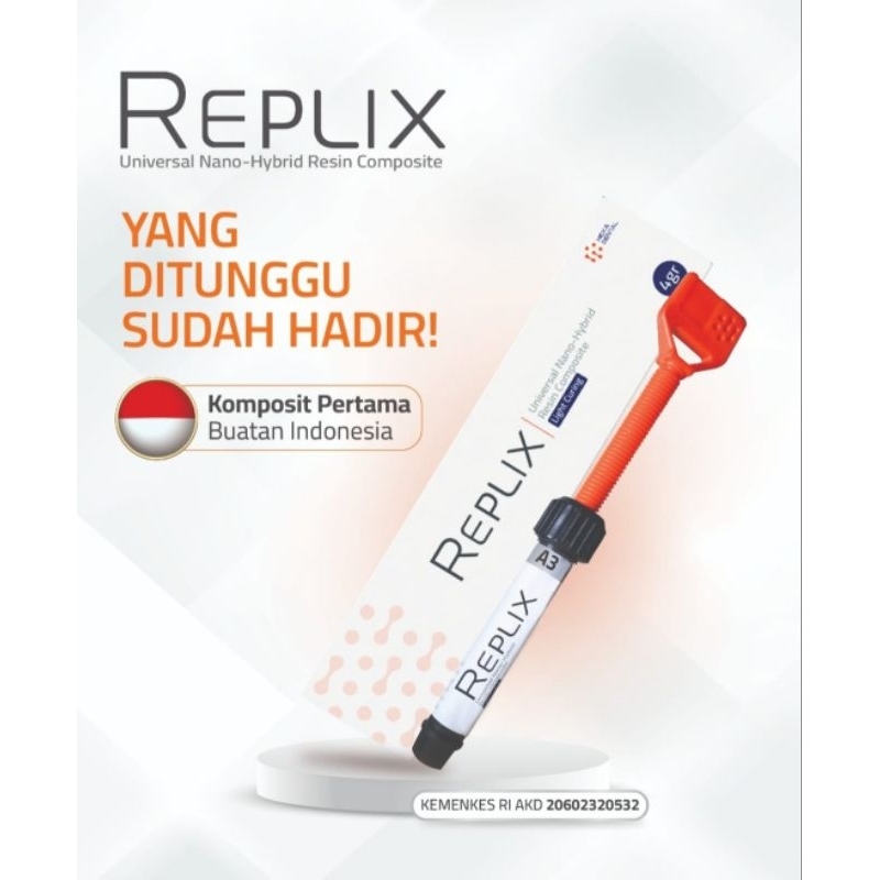 Jual REPLIX Universal Nano-Hybrid Resin Composite Komposit Made in Indonesia Kemenkes RI AKD ...