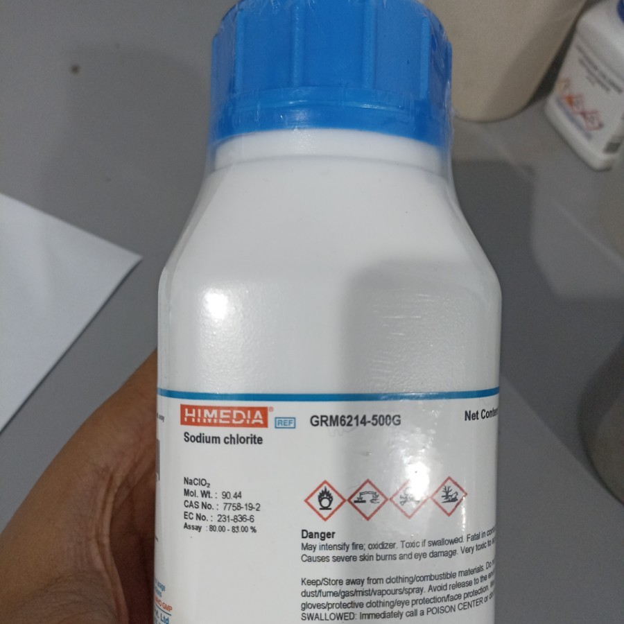 Jual Sodium chlorite / NaClO2 Extra pure, Himedia repack 50g | Shopee ...