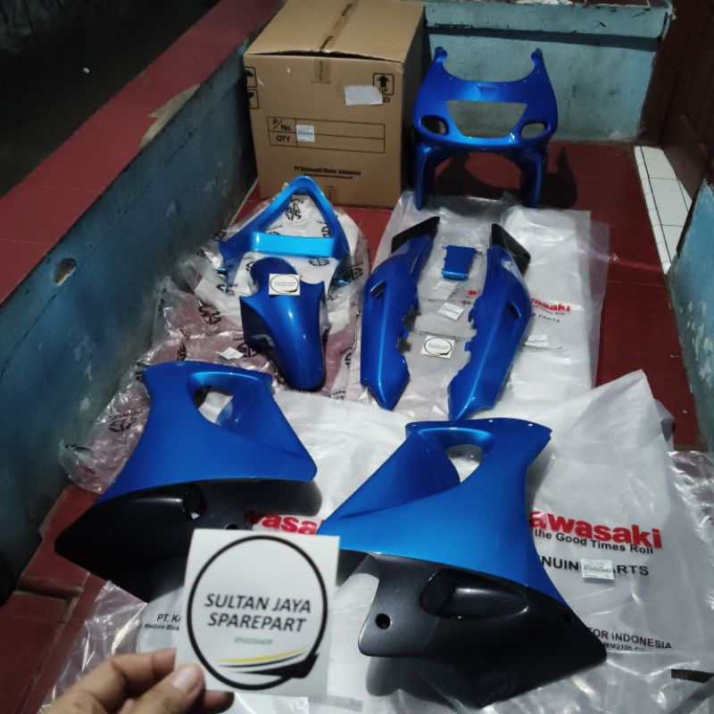 Jual FULL COVER BODY SET KAWASAKI NINJA RR OLD ZX BLUE BIRU G6 ORI KGP ...