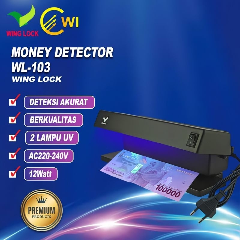 Jual Money Detector Alat Pendeteksi Uang Palsu Wing Lock WL-103 ...
