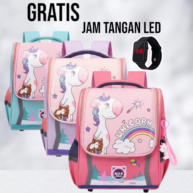 Jual CENIOCEN - Tas Ransel Sekolah Anak Perempuan Motif Unicorn Cute Muat Buku Tema Backpack ...