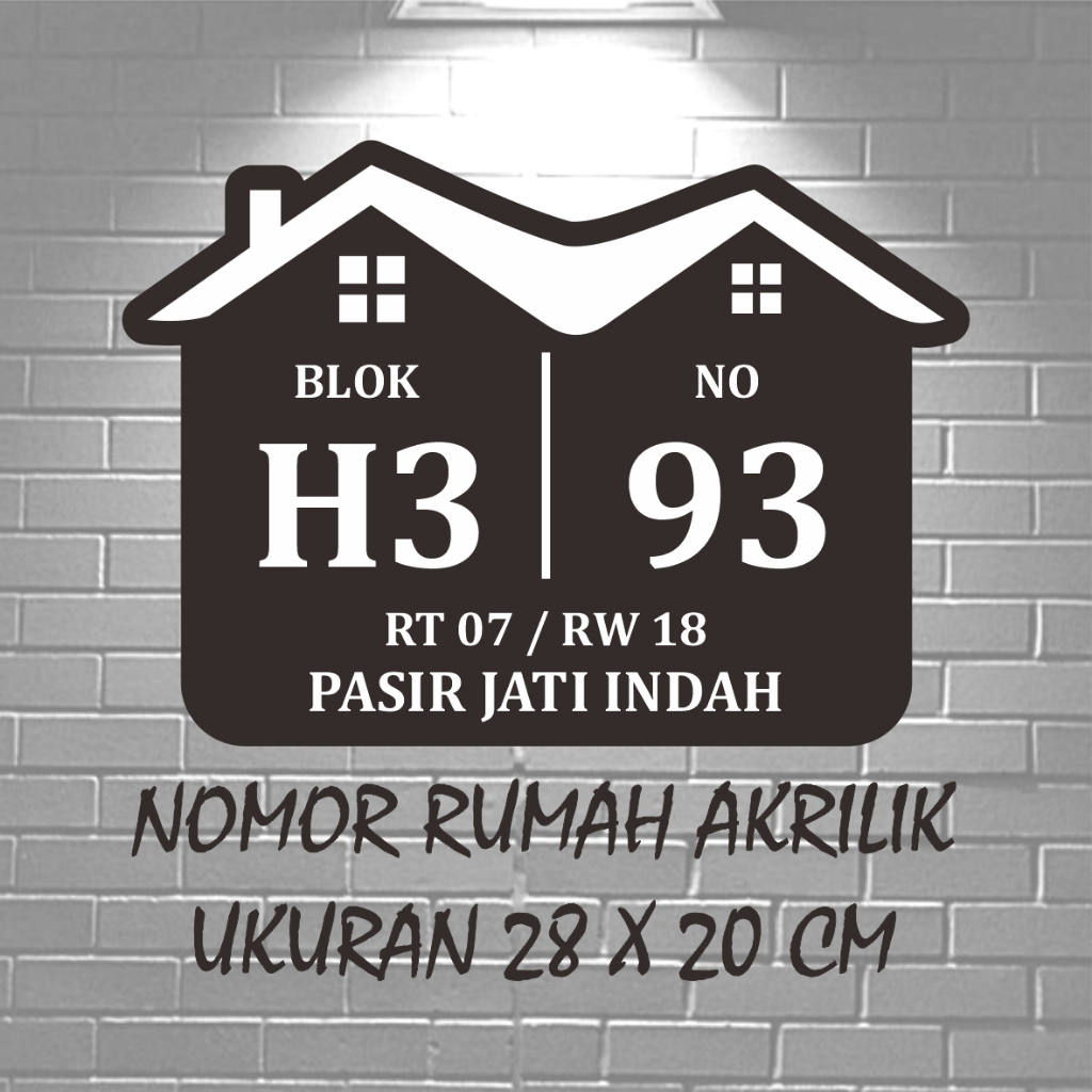 Jual Nomor Rumah Akrilik Custom Free Design / Papan Nomor Elegan ...