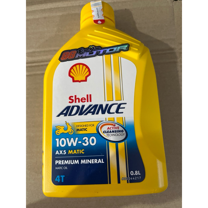 Jual Oli Shell ADVANCE AX5 MATIC 10W-30 0.8L motor matic | Shopee Indonesia