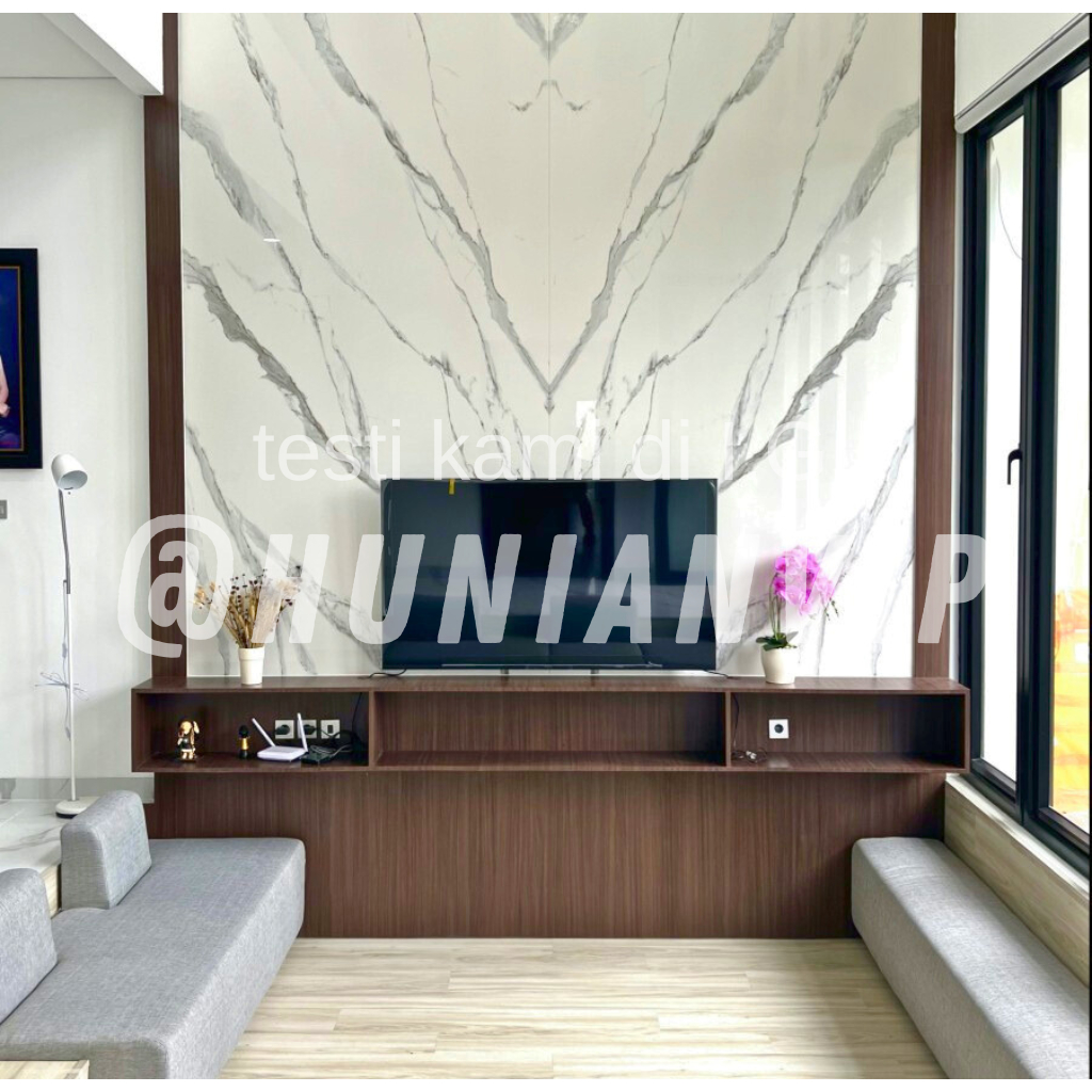 Jual Backdrop Tv Rak Tv Buvet Tv Minimalis Tempel Dinding terpasang ...