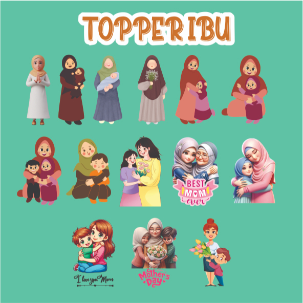 Jual TOPPER HARI IBU/TOPPER CAKE /TOPPER BUKET/HAPPY MOTHER DAY ...