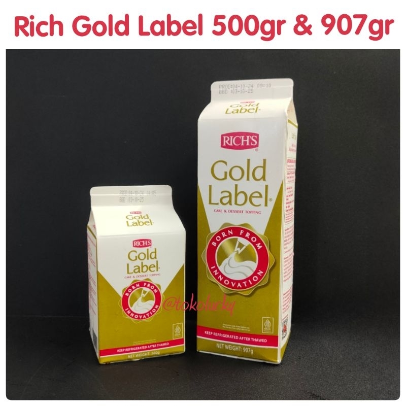 Jual Richs Gold Label 500ml /Whipping Cream Rich 907ml | Shopee Indonesia