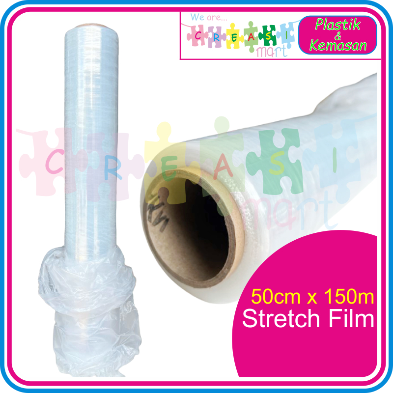 Jual Plastik Wrap 50cm x 150m STRETCH FILM Plastic Wrapping Barang ...
