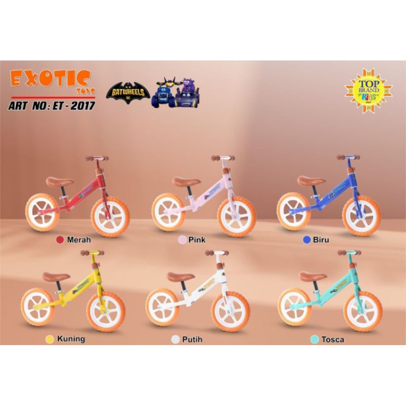 Jual SEPEDA ANAK BALANCE BIKE EXOTIC ET 2011 PUSH BIKE 2017 | Shopee ...