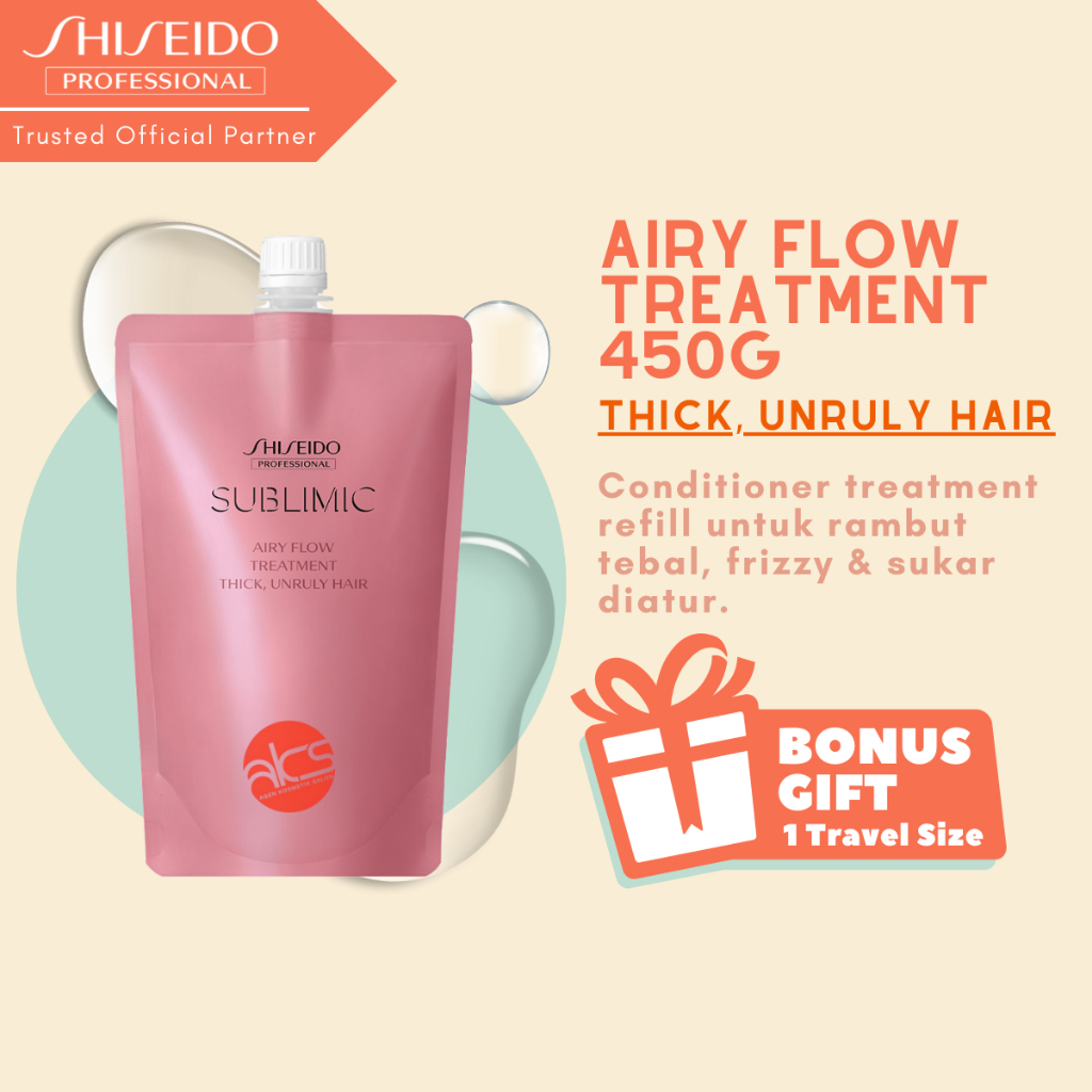 Jual SHISEIDO PROFESSIONAL - BEST VALUE REFILL Airy Flow Thick, Unruly Hair Sublimic Treatment ...