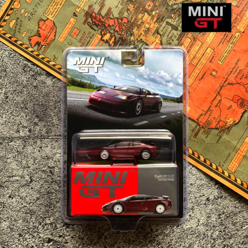 Jual [ MGT00806-BL ] MINI GT 806 | Bugatti EB110 GT Dark Red Metallic ...