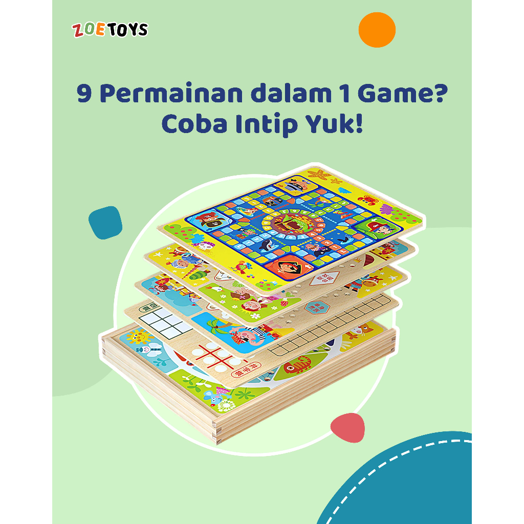 Jual Zoetoys 9in1 Wooden Board Game | Permainan Dadu Ludo Catur Mainan ...