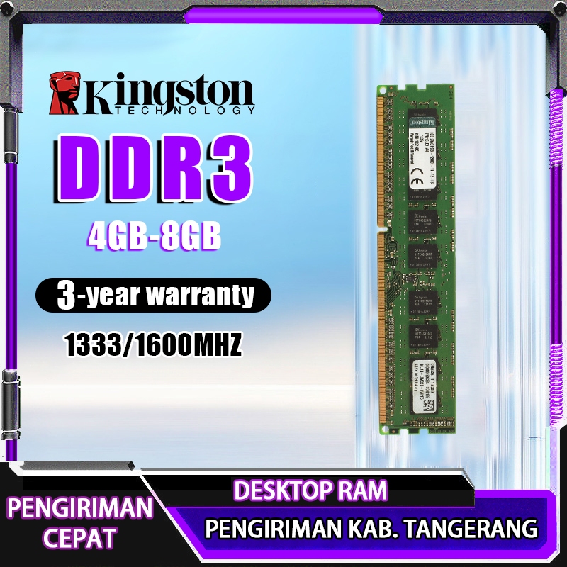 Jual Kingston Desktop Ram DDR3 DDR3L 4GB 8GB 1333 1600MHz 1.35V 1.5V Memori PC Ram DIMM Desktop ...